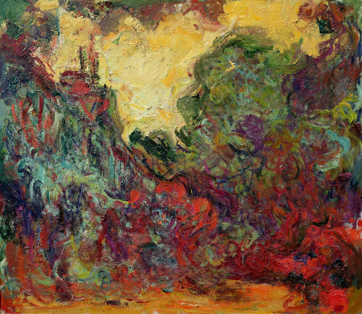 The Artist's House from the Rose Garden by Claude Monet