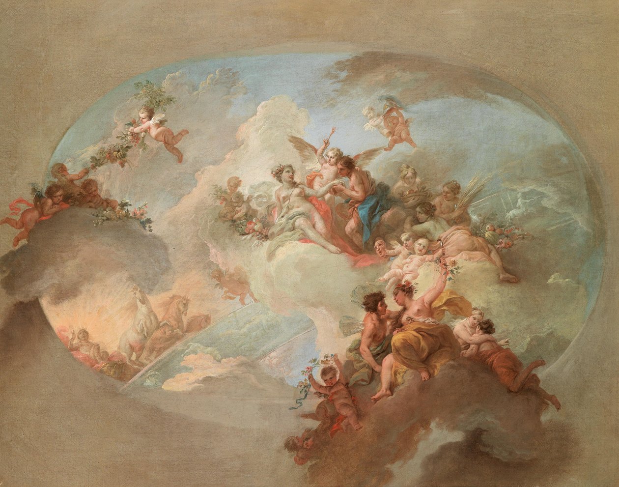 An Allegory of Summer with Flora and Zephyr, Mars and Venus, the ...
