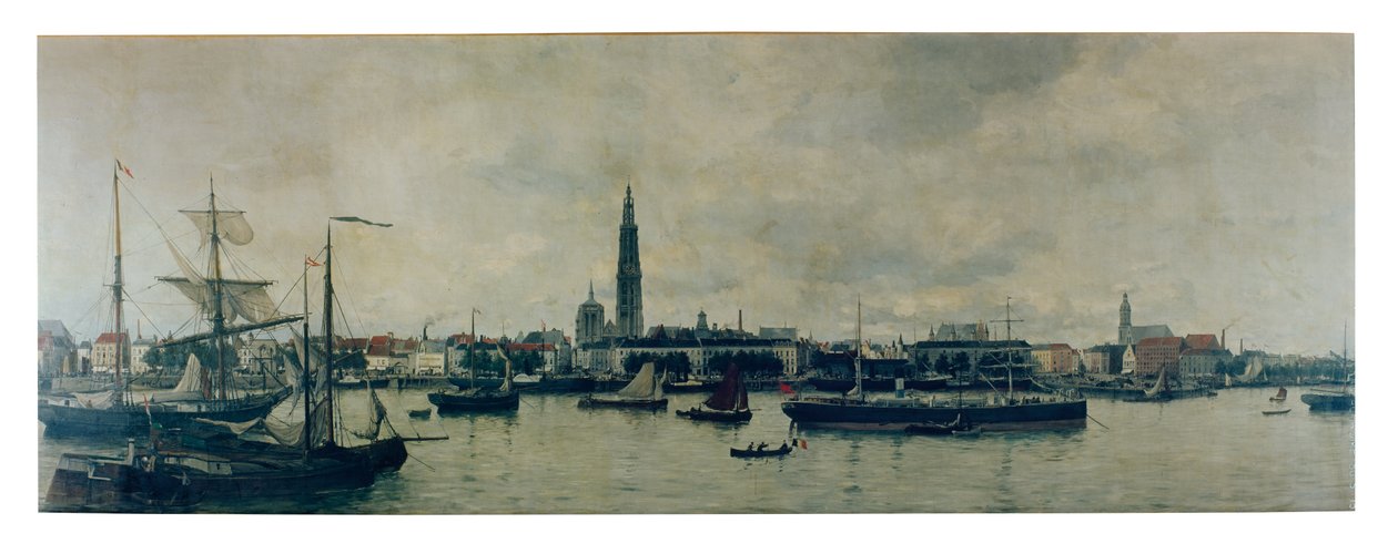 The Antwerp Waterfront by Constantin Emile Meunier