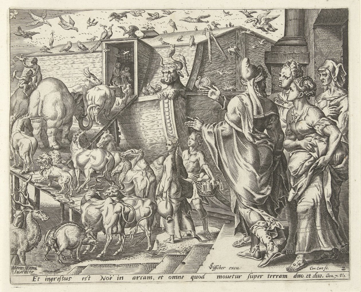Noah Boards the Ark with His Family and the Animals (series title)