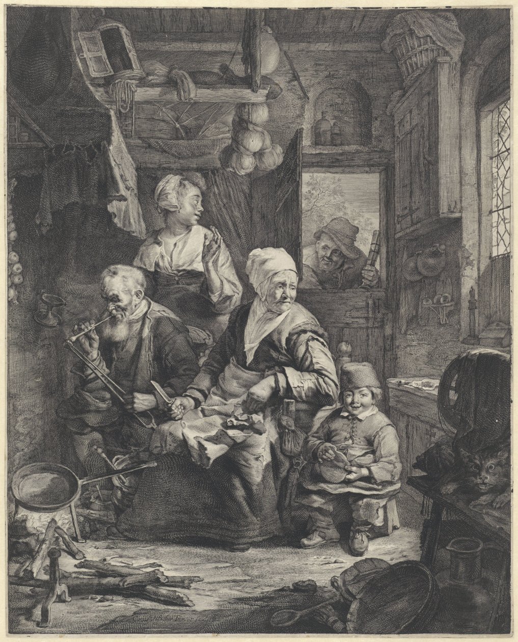 Pancake Baker by Cornelis Visscher (II): Fine art print