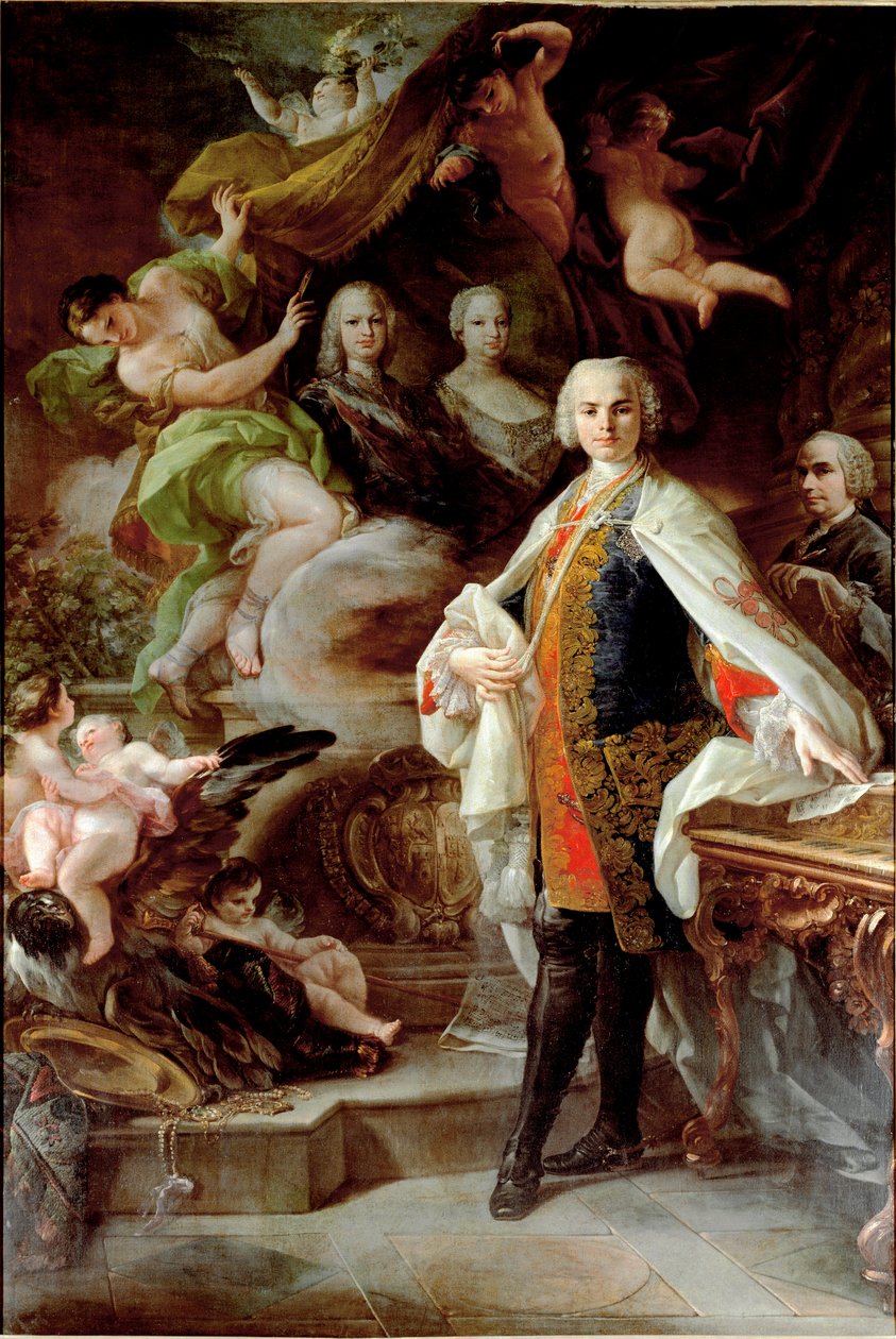 Portrait of the Italian castrato Carlo Farinelli (known as Carlo Broschi)