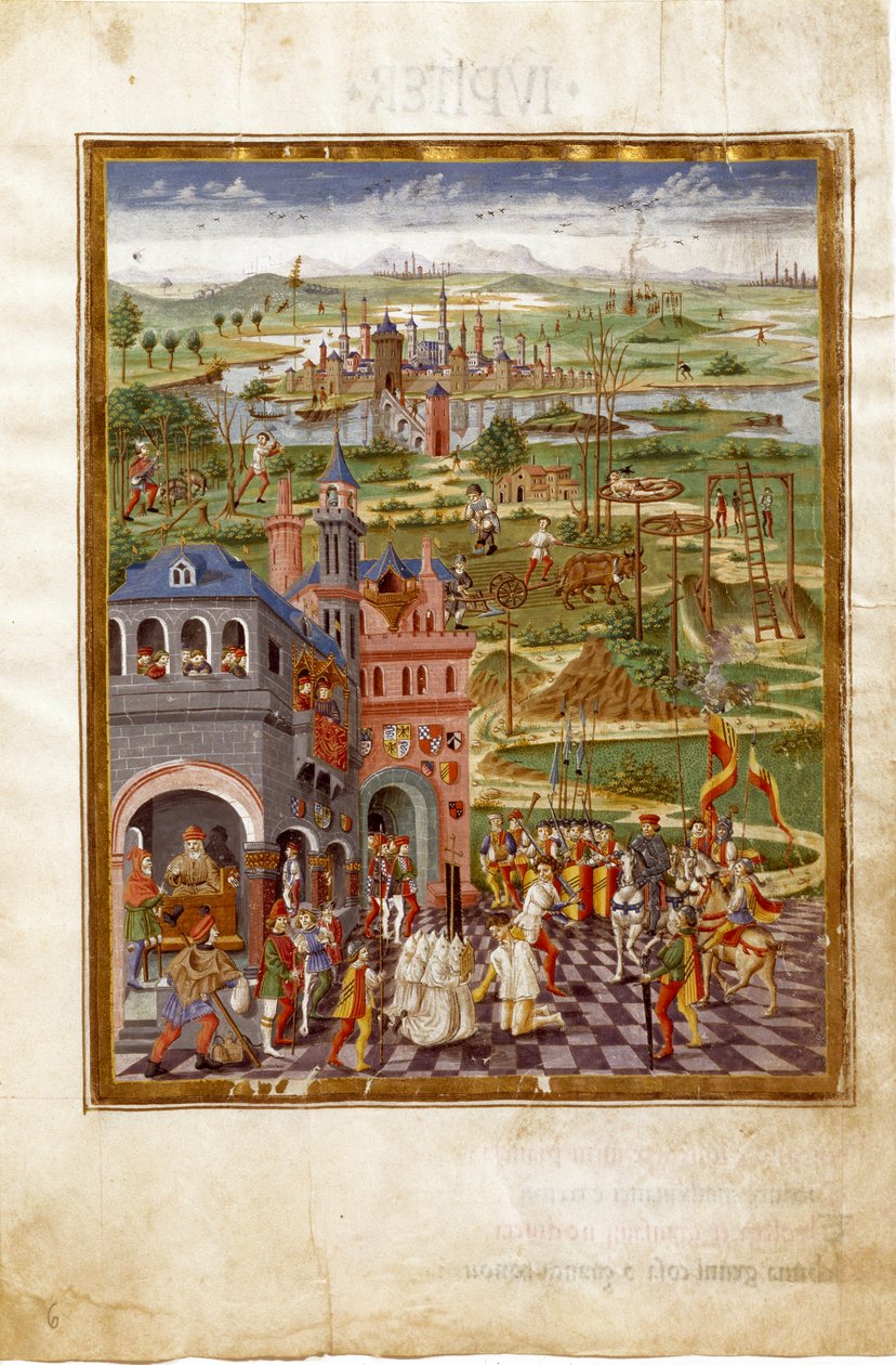 Scene of Torture and Convictions in a Medieval City