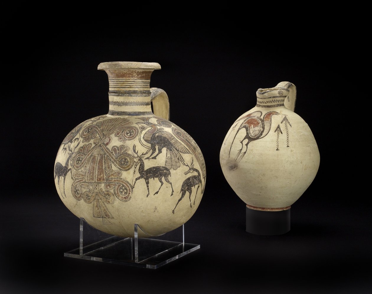 Bichrome IV Barrel-Shaped Cypro-Phoenician Jug, and Phoenician Vase ...