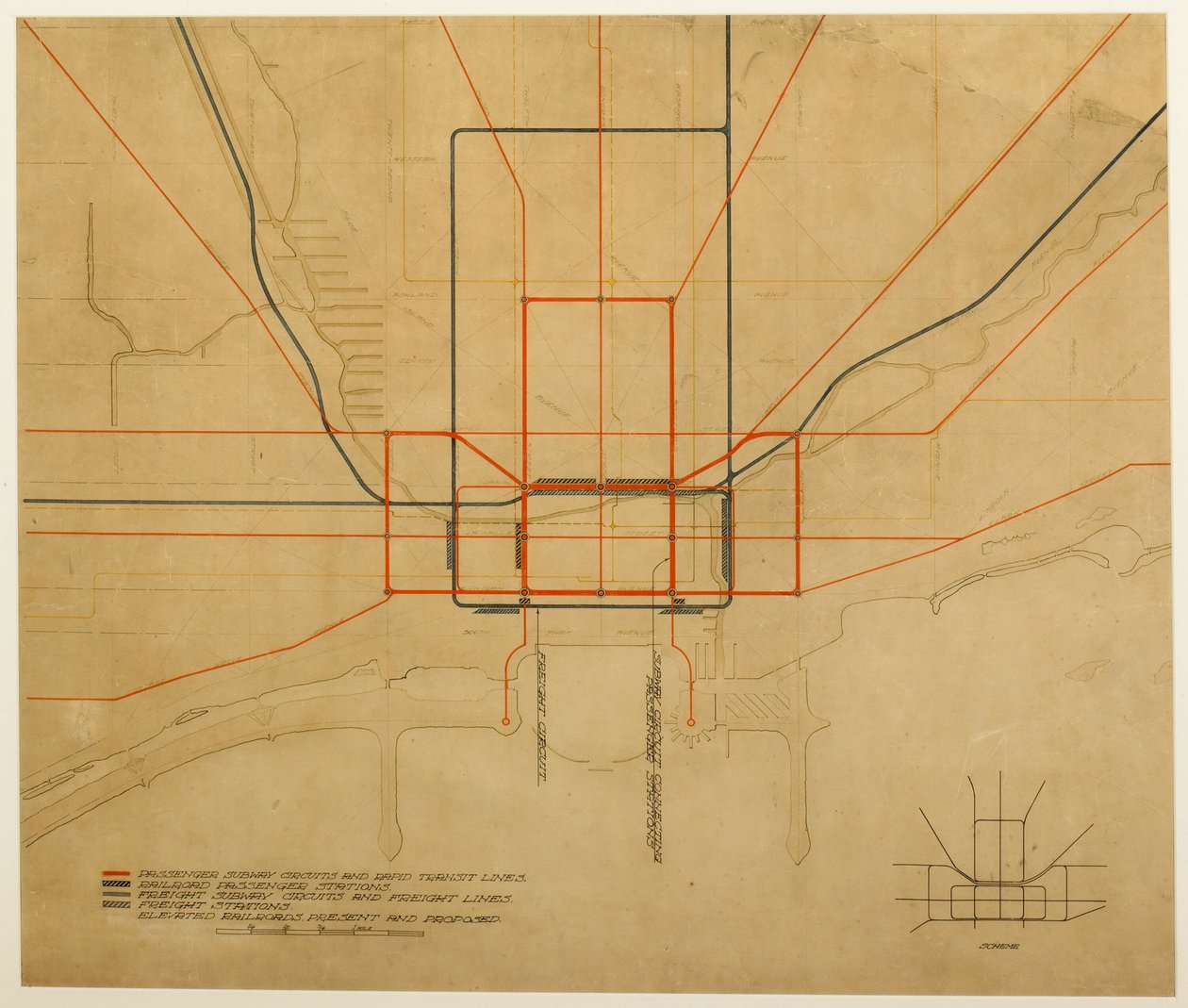 Plate 75 from The Plan of Chicago: Chicago. Diagram of the City ...