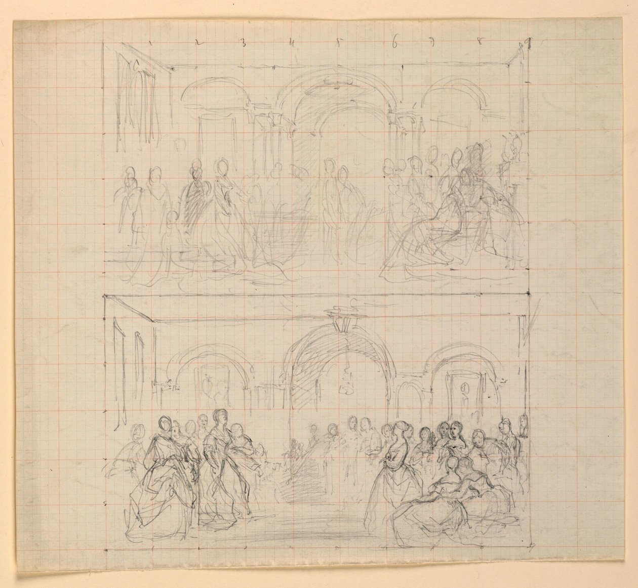 Two Figure Compositions for the Painting "Lady Washington's Reception ...