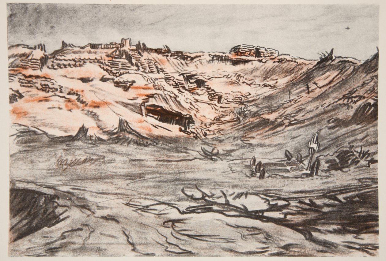 A Quarry near Mouquet Farm (Illustration from 'The Western Front')