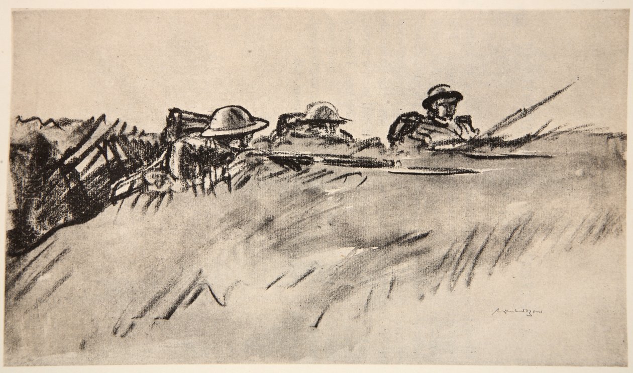Welsh soldiers, illustration from 'The Western Front'