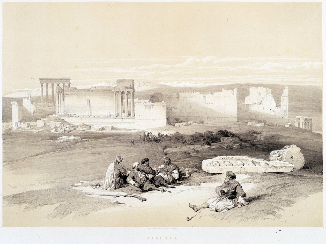 Baalbec (Baalbek) in Lebanon, Drawing Made 05/05/1839 in 'The Holy Land ...