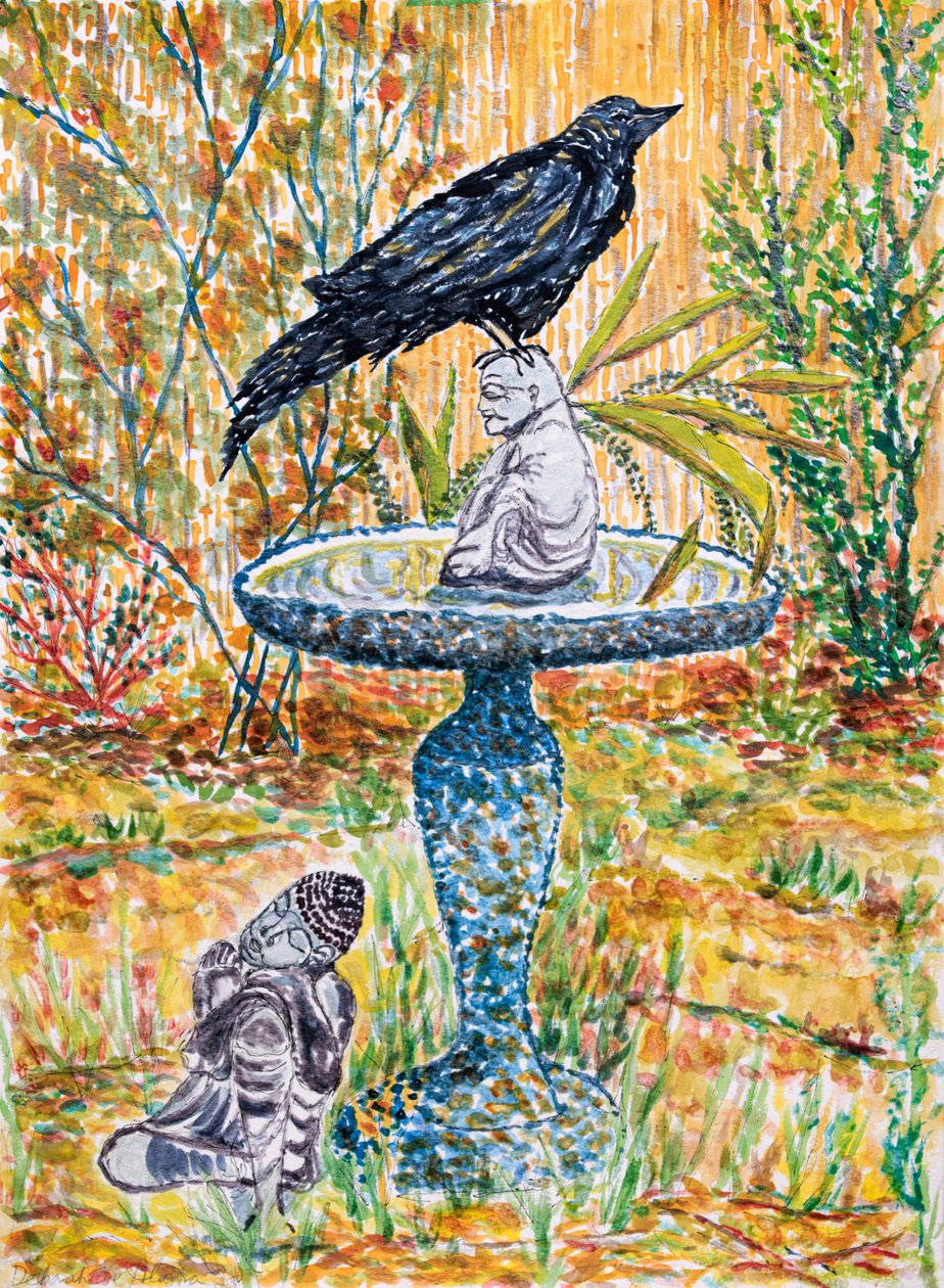 Crow's Buddha, 2024 by Deborah Eve Alastra: Fine art print