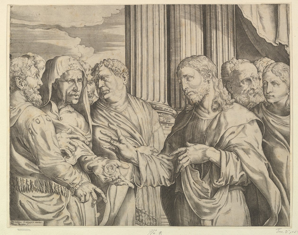 The Tribute Money: Christ Gesturing to a Man with Coins