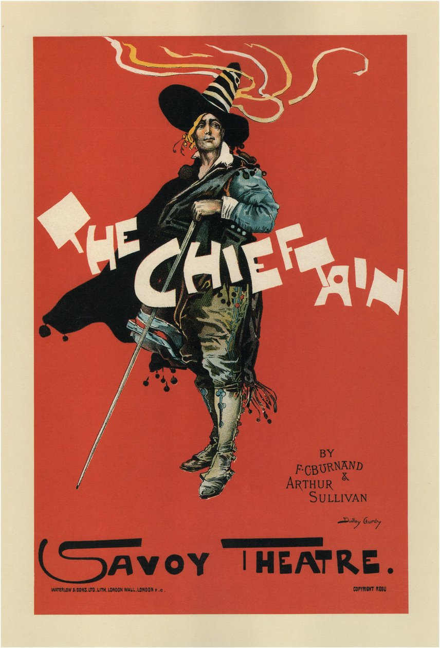 Poster for the Opera The Chieftain by A. Sullivan and F. C. Burnand