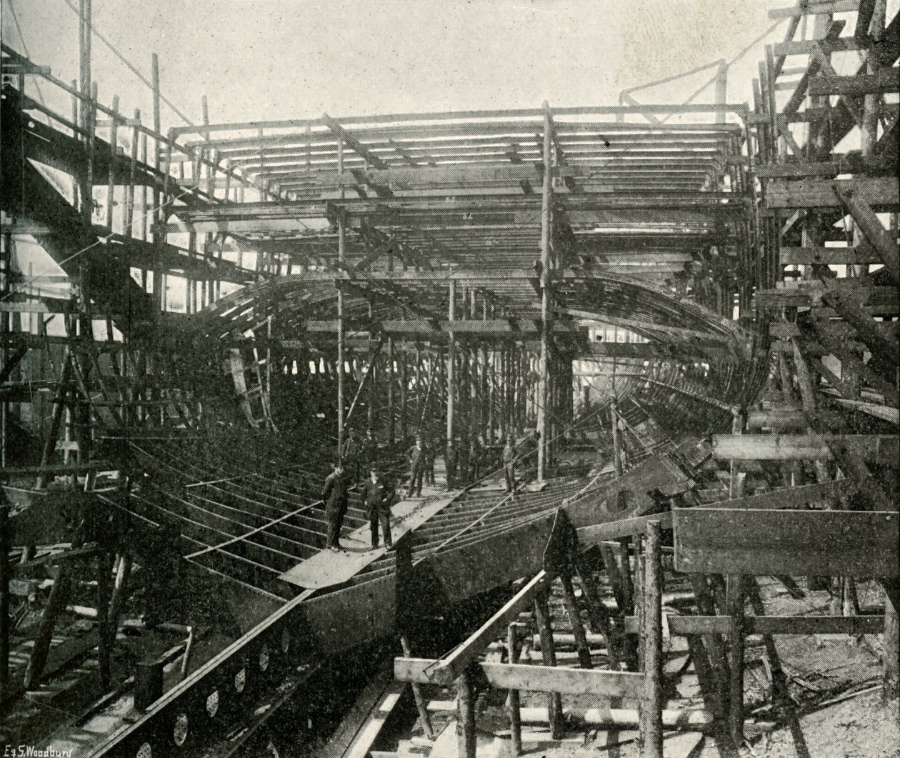 The Building of a War-Ship: A First-Class Cruiser in Progress at the ...