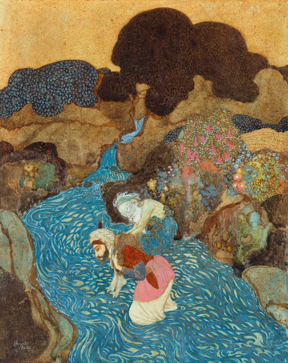 Sinbad the Sailor and the Old Man of the Sea by Edmund Dulac