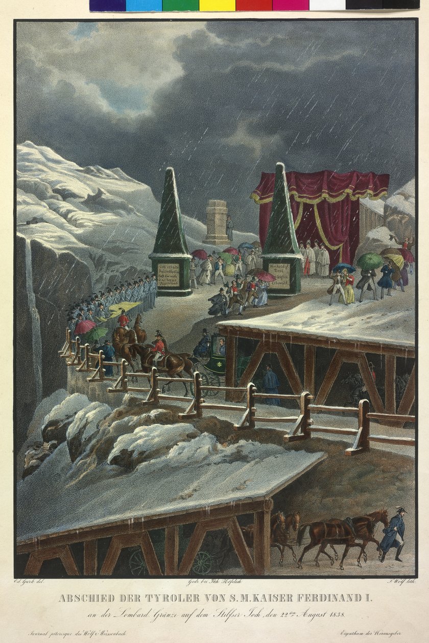 Farewell of the Tyrolese from Emperor Ferdinand I on 22 August 1838