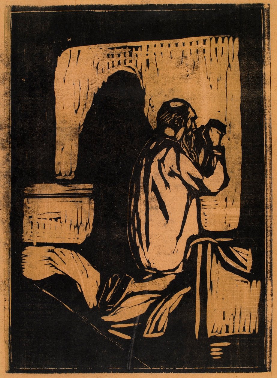 Old Man Praying by Edvard Munch: Premium art reproduction