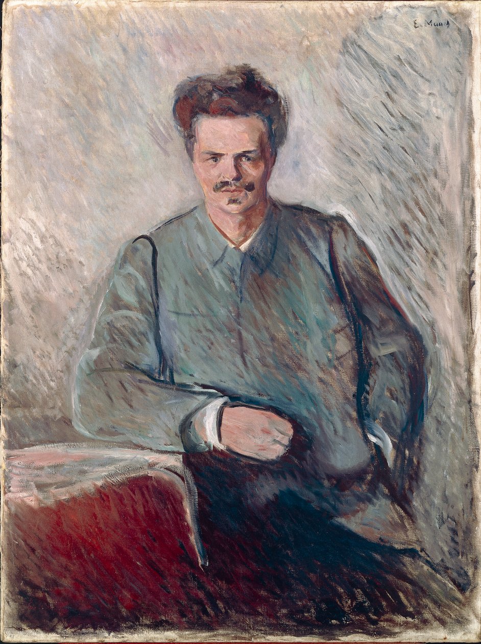 Portrait of Johan August Strindberg by Edvard Munch