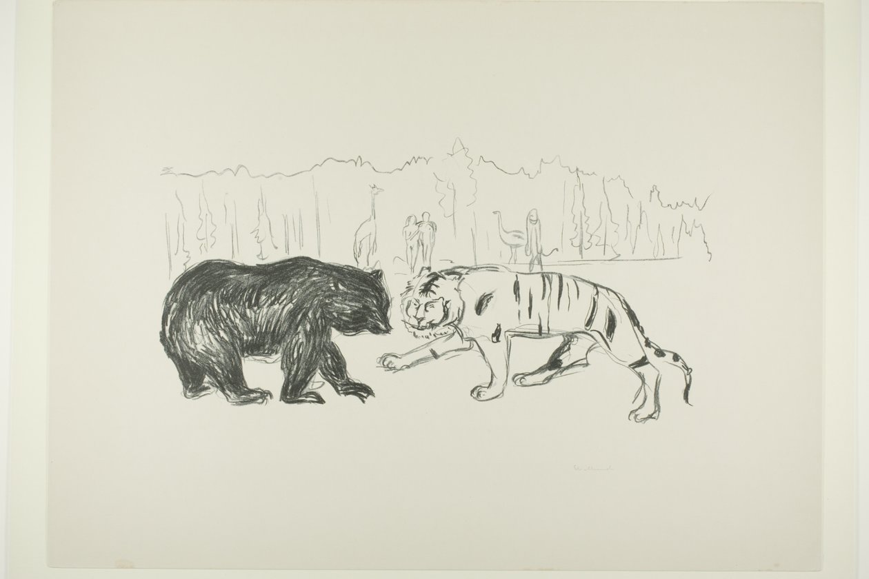 The Tiger and the Bear by Edvard Munch: Buy fine art prints