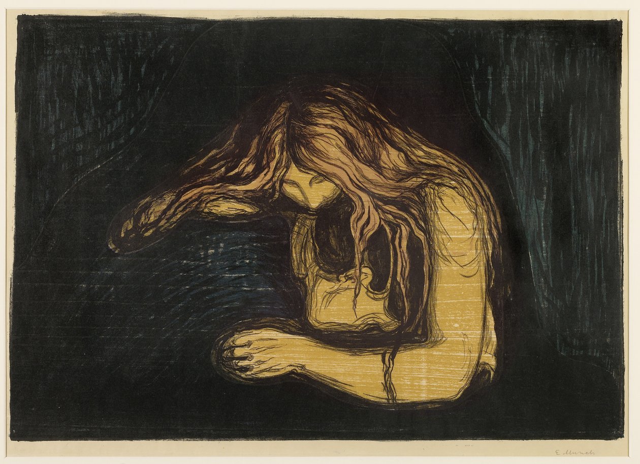 Vampire by Edvard Munch: Highest-quality art reproduction