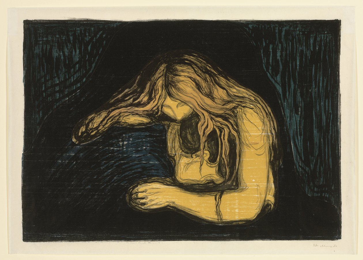 Vampire II by Edvard Munch: Highest-quality art reproduction