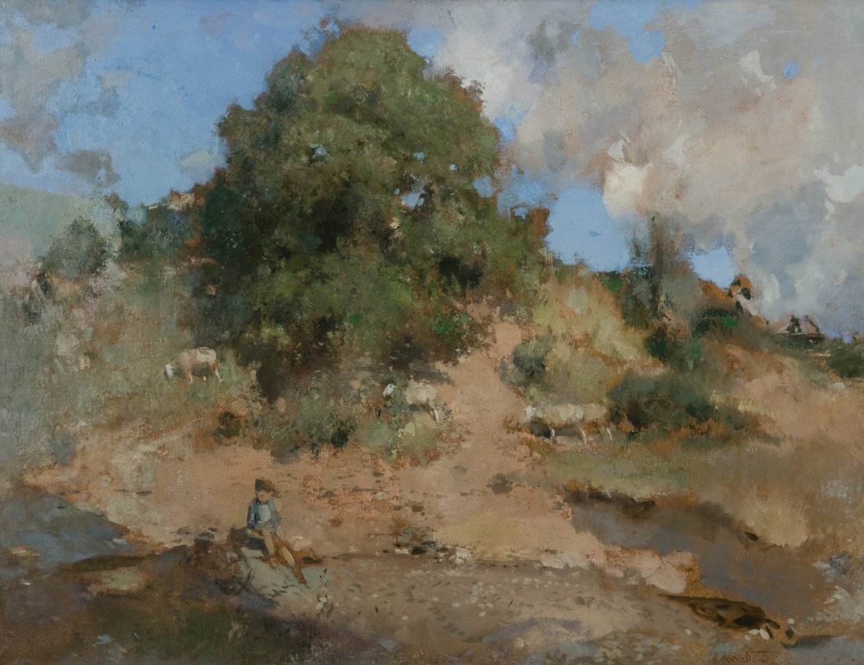 Hawthorn Bank, c.1910 (oil on canvas)