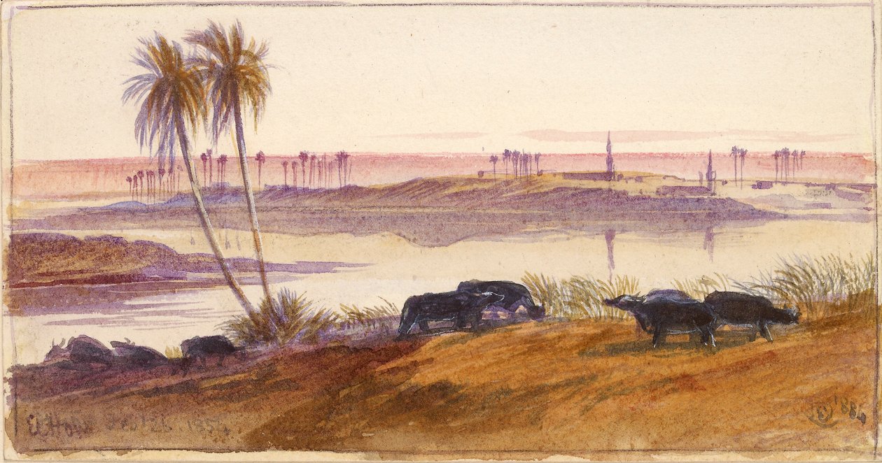El Hon, Egypt by Edward Lear: Buy fine art print