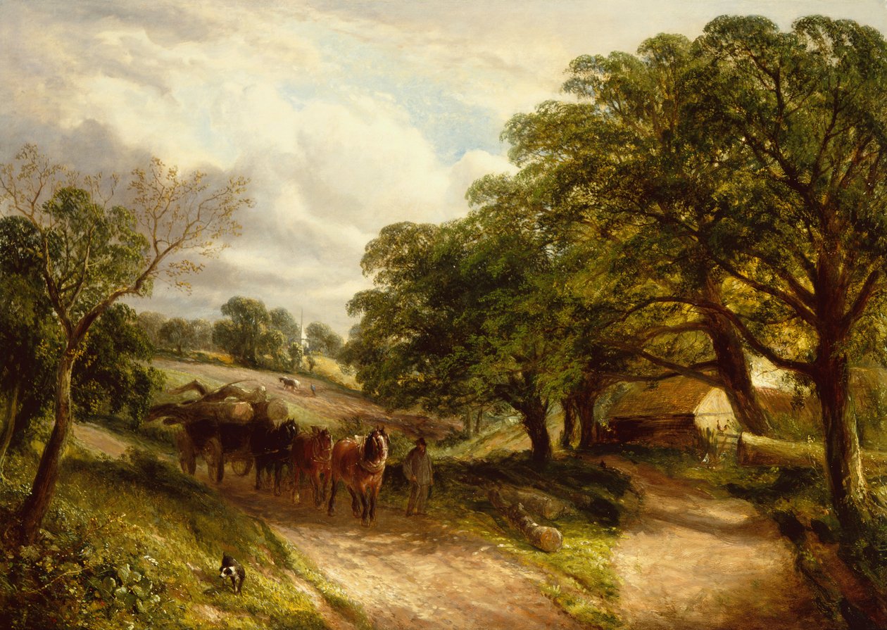Carting Timber by Edwin L. Meadows: Premium art reproduction