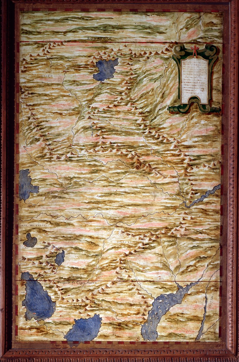 Map of Peru by Egnazio Danti, Mathematician, Cosmographer and Italian ...