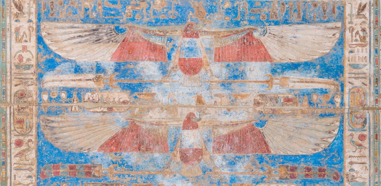 Painted Relief Image on the Vault by Egyptian 20th Dynasty