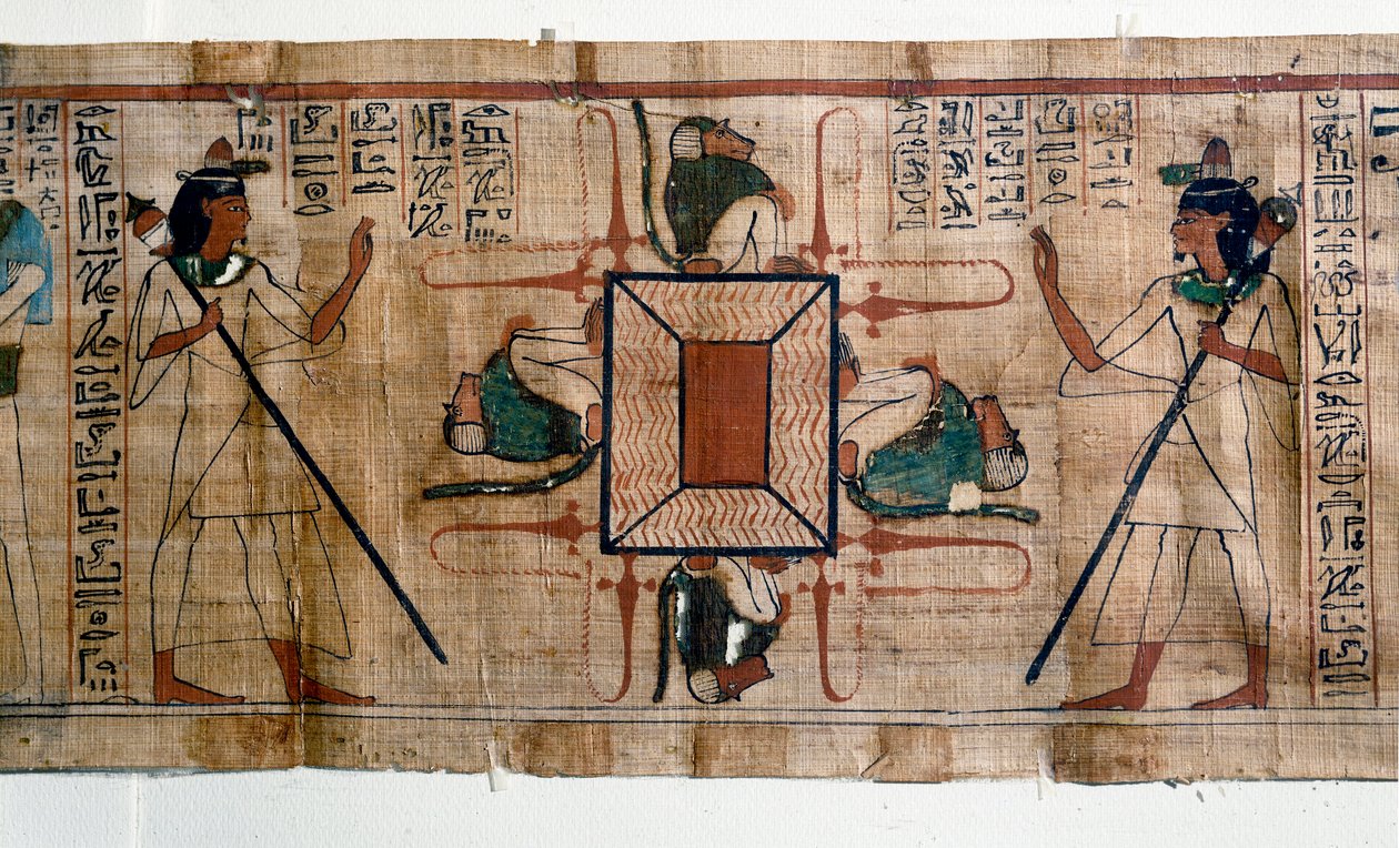 Egyptian antiquity: Lake of Fire to Hell. Papyrus from a Book of the ...