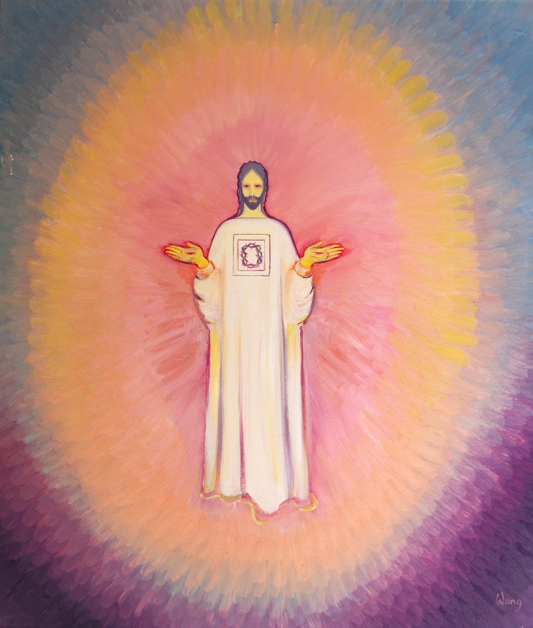 Christ the High Priest appears in majesty, His robe bearing the image ...