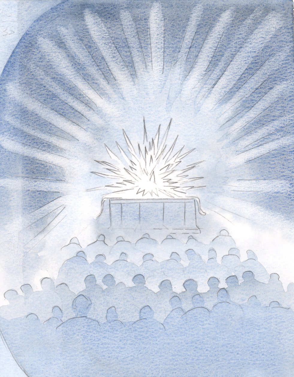I saw the white fire of sacrifice on the altar, and the radiance and ...