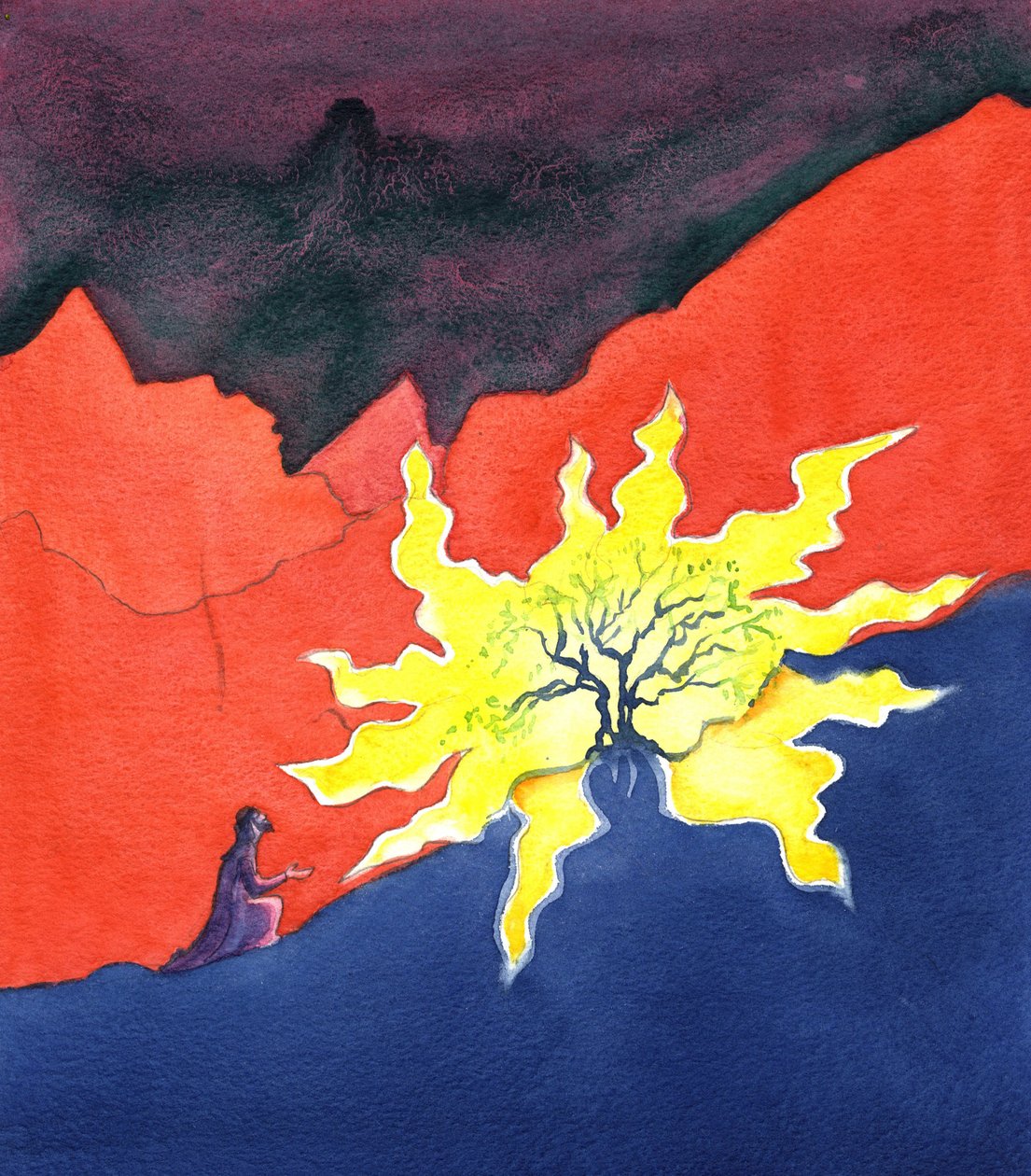 Moses and the burning bush by Elizabeth Wang