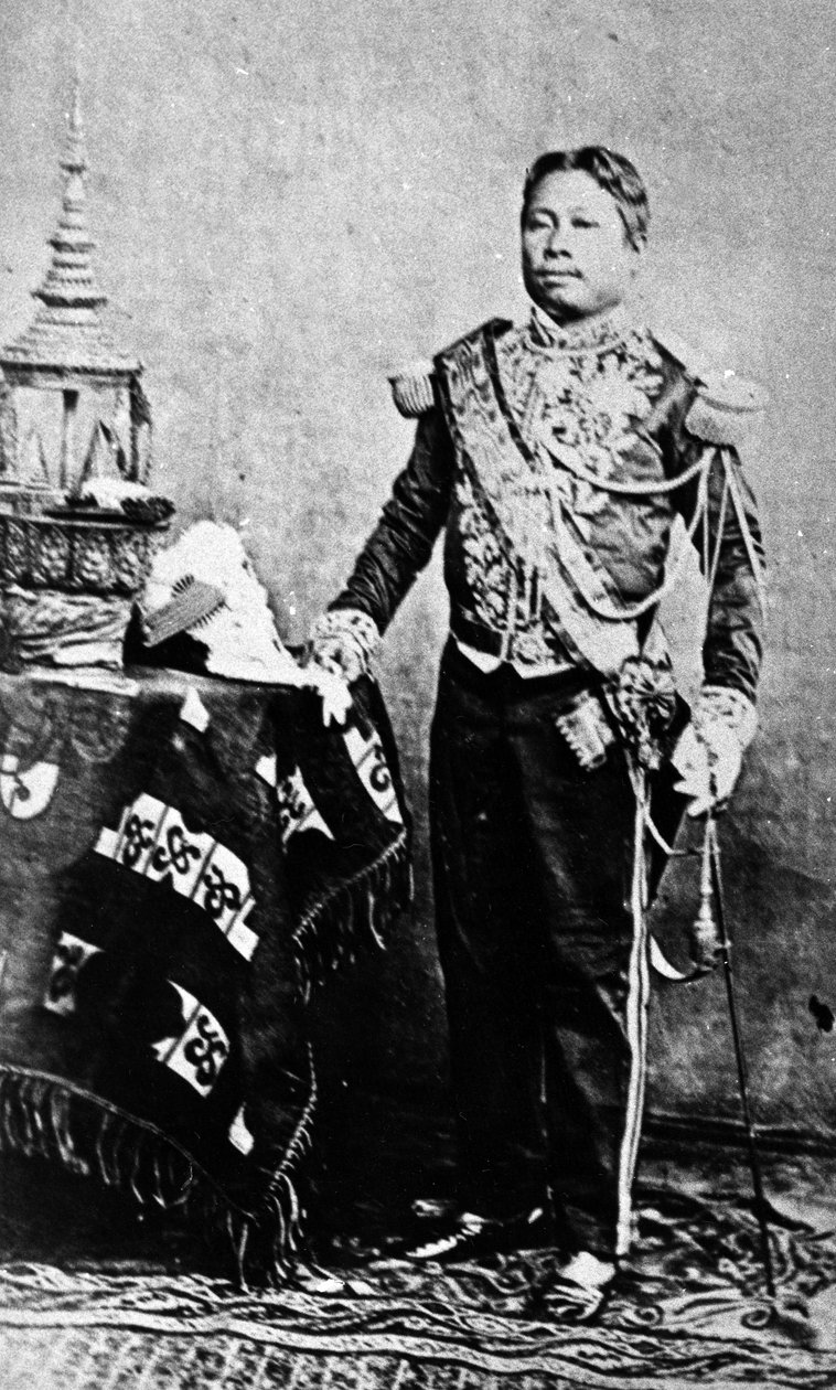 King Norodom of Cambodia in Siamese Military Uniform, 1861