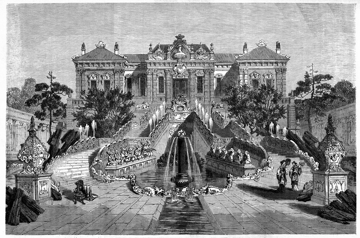 Haiyan Tang Pavilion has Western architecture in Ete Palace in Pekin ...