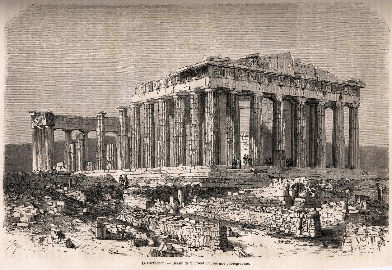 The Parthenon in Athens by Emile Theodore Therond