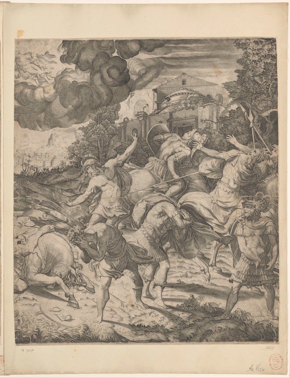 Conversion of Paul (right panel) by Enea Vico