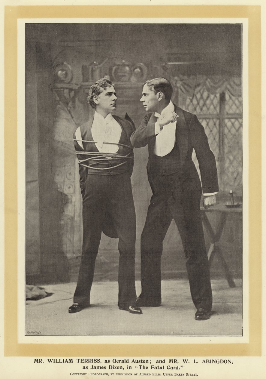 Mr William Terriss as Gerald Austen and Mr W L Abingdon as James Dixon ...