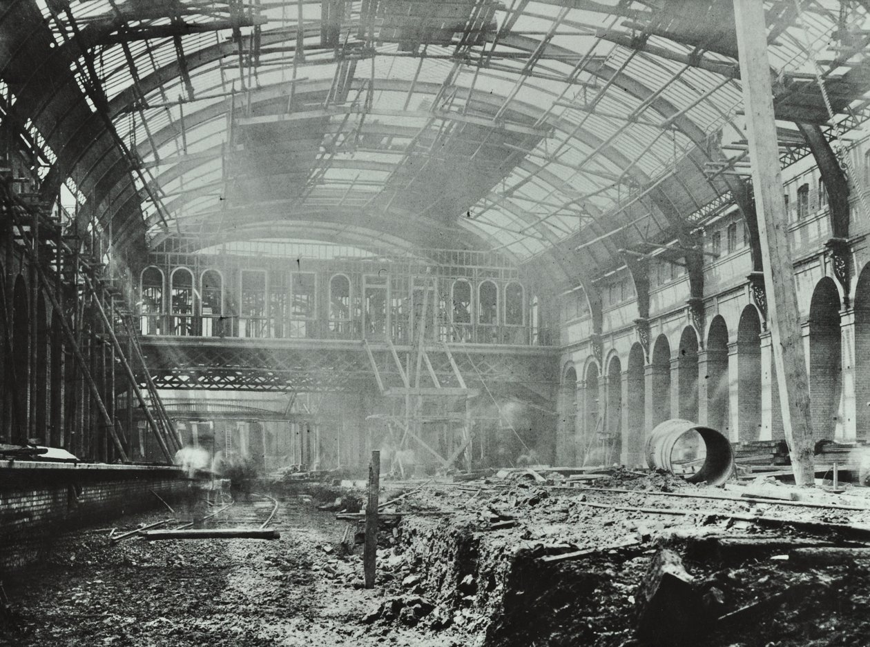 Kings Cross Station: construction work in progress