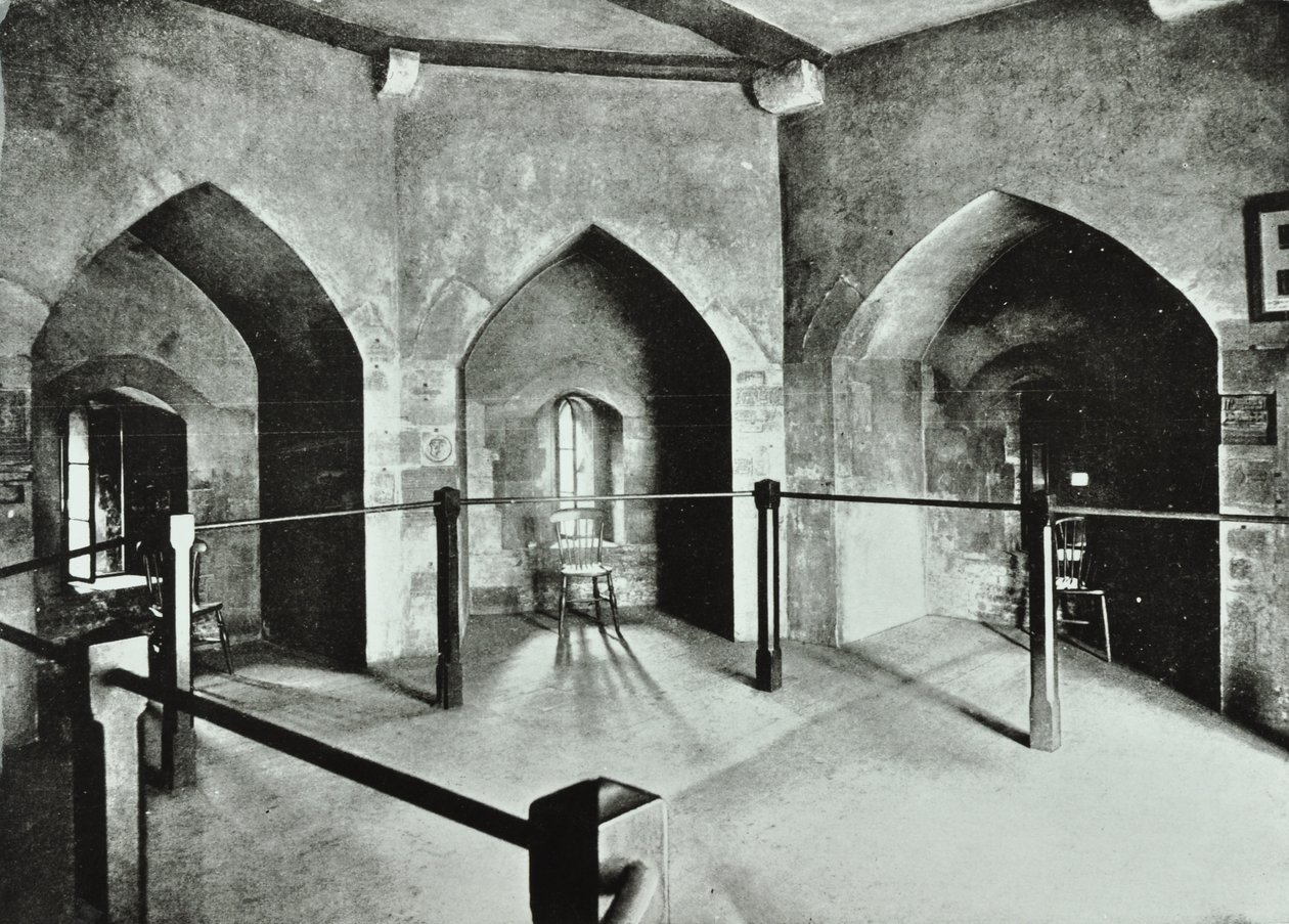 Tower of London: state prison room in Beauchamp Tower, 1895