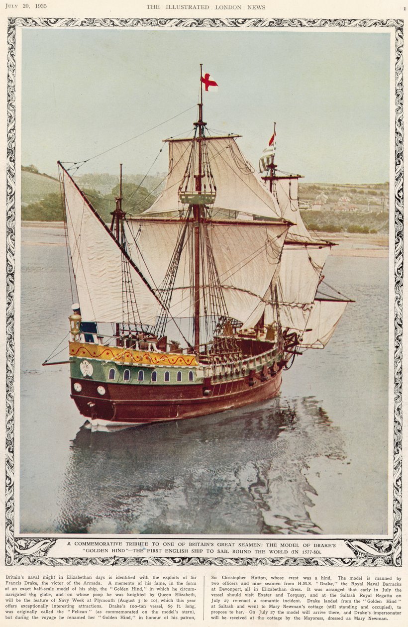 A commemorative tribute to one of Britain's great seamen: the model of ...