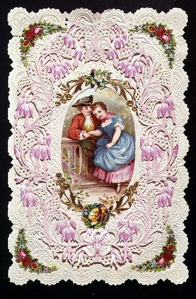 Forget Me Not, Victorian Card by English School