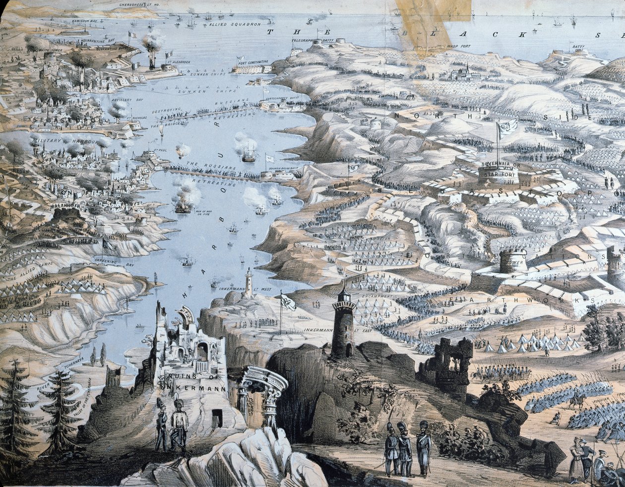 Map of the Siege of Sebastopol, 18th June 1855