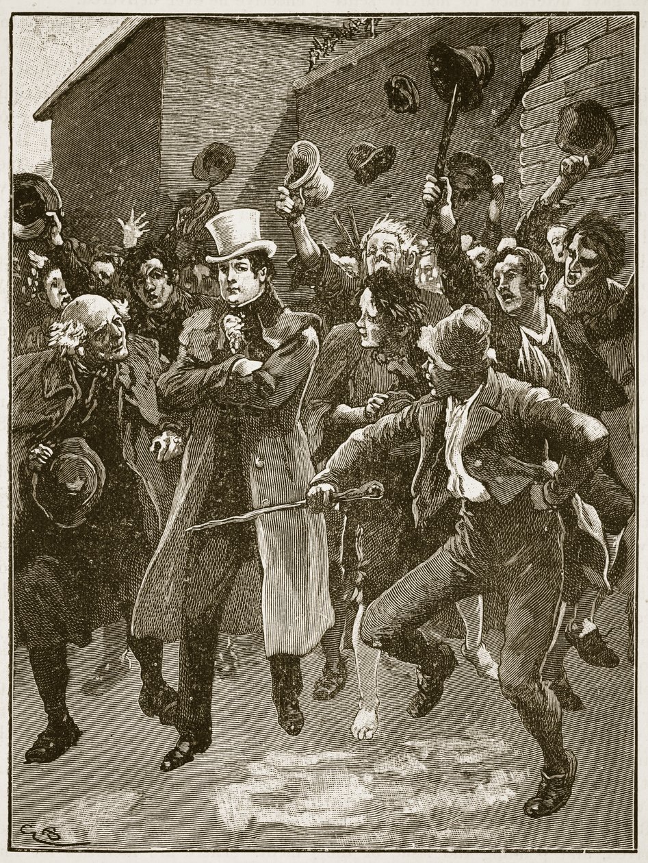 O'Connell returning home from prison, illustration from Cassell's ...