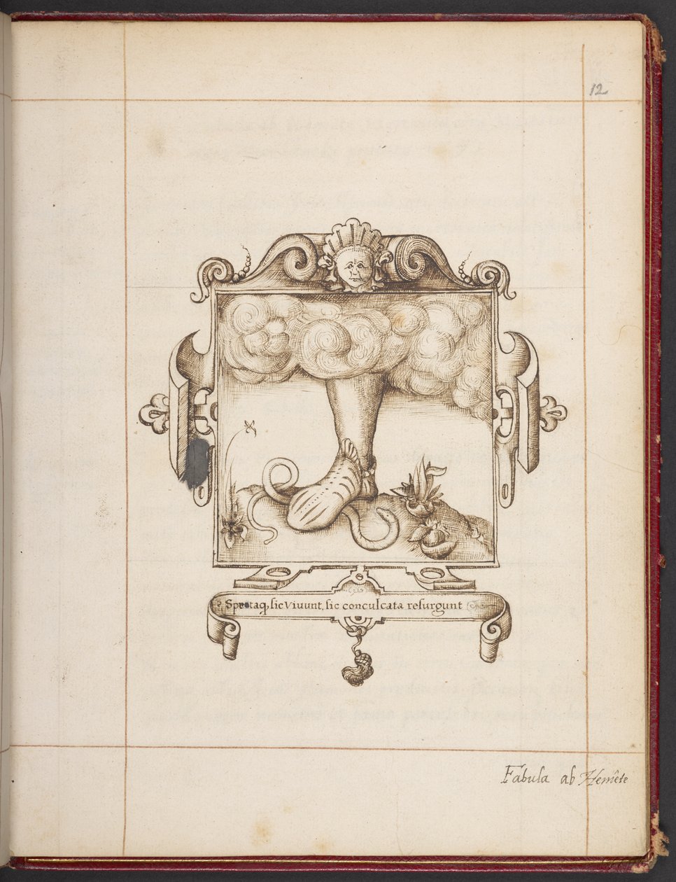 Emblem with Latin motto from George Gascoine's presentation copy of ...