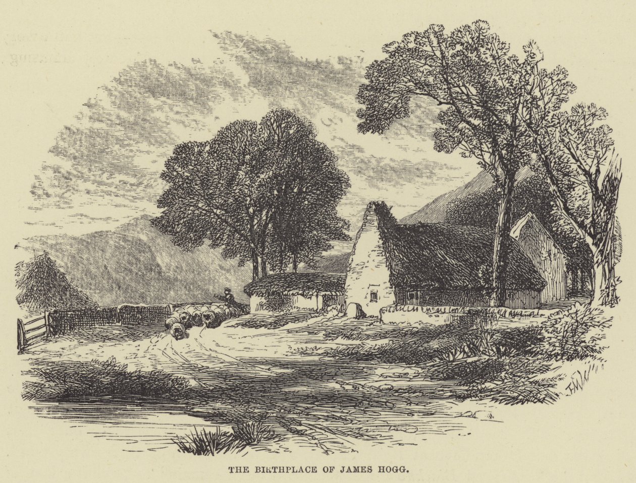 The Birthplace of James Hogg by English School