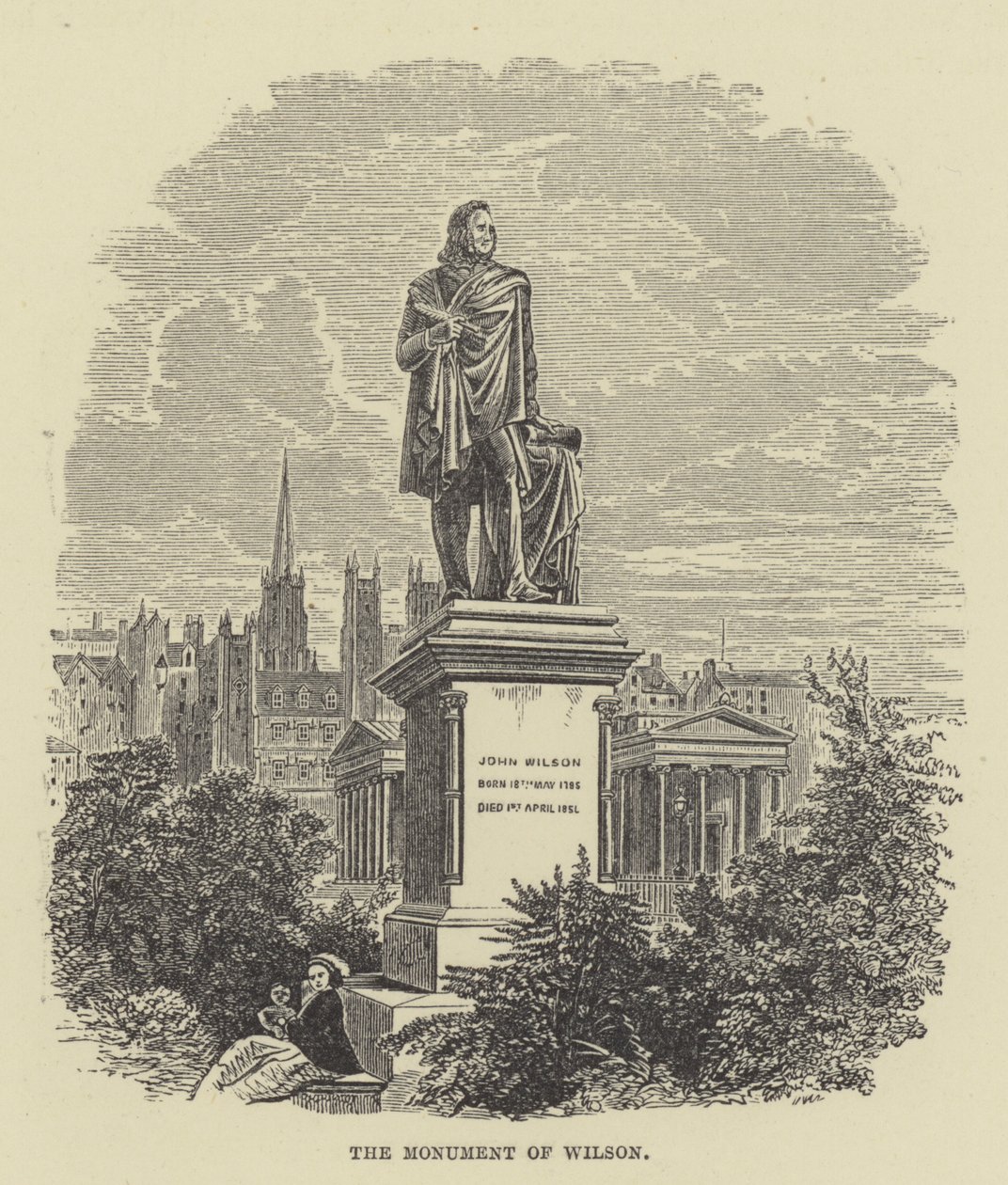 The monument of Wilson (engraving) by English School