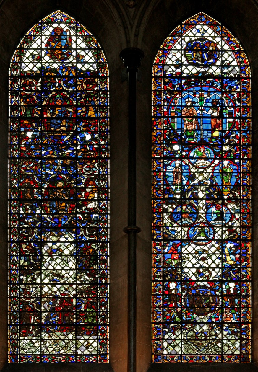 Window depicting the Tree of Jesse: and other scenes - recomposed window