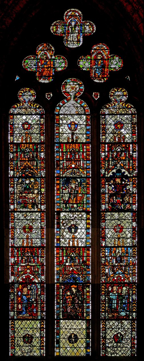 Window w39 depicting the martyrdoms of St Laurence, St Denys and St ...