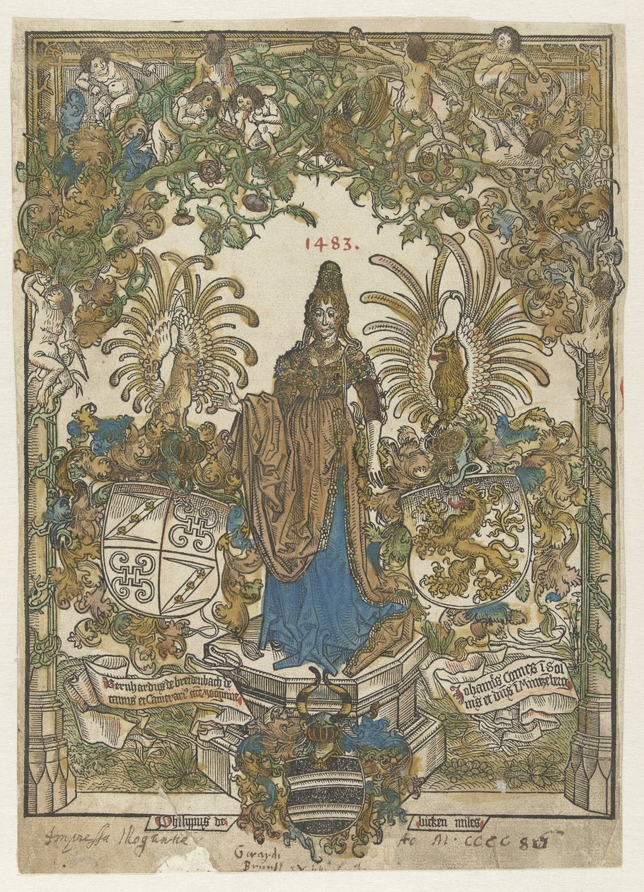 Frontispiece with Woman on Pedestal with Arms of Bernhard von ...